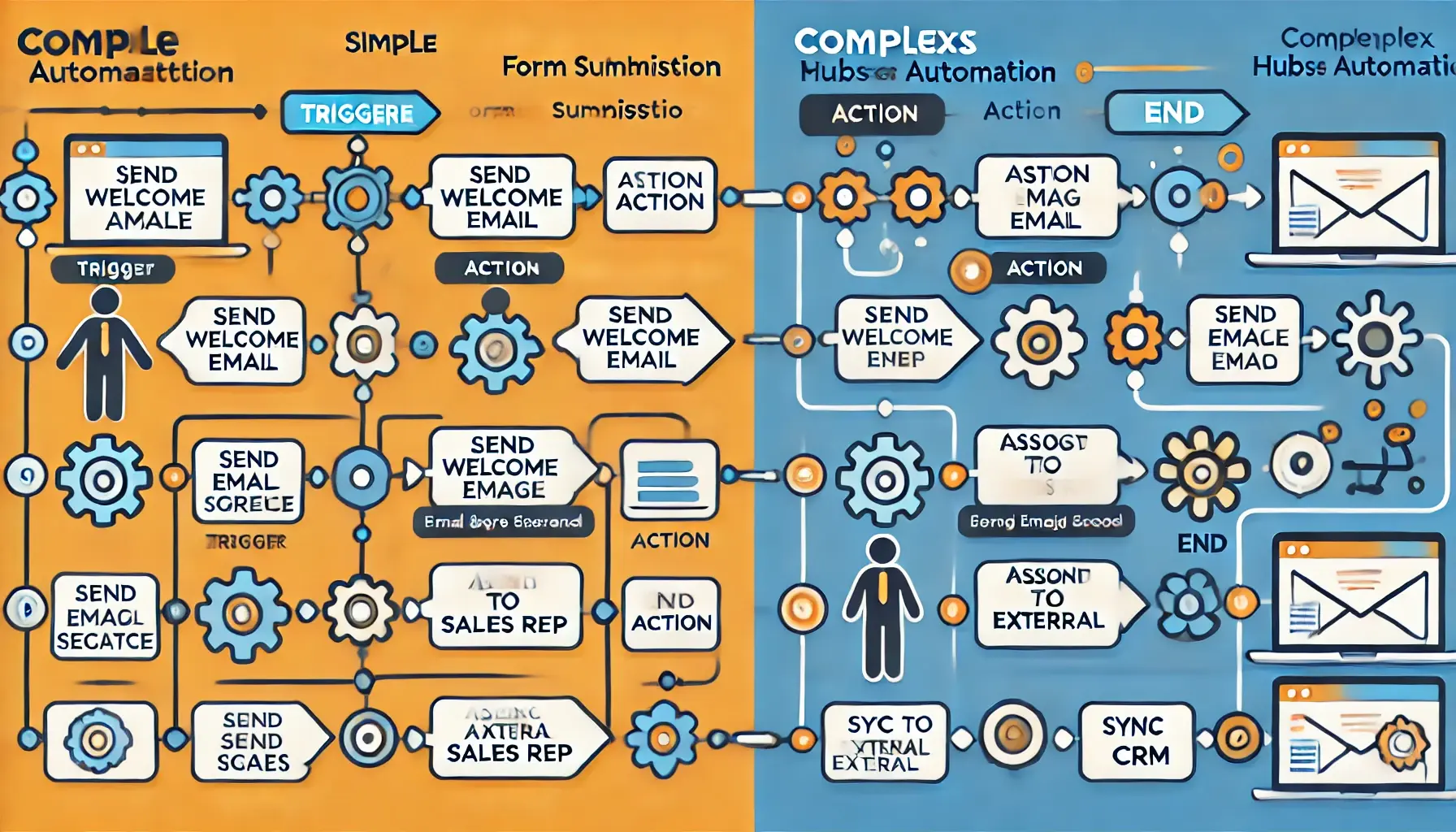 Understanding HubSpot CRM Automations: Simple vs. Complex Workflows